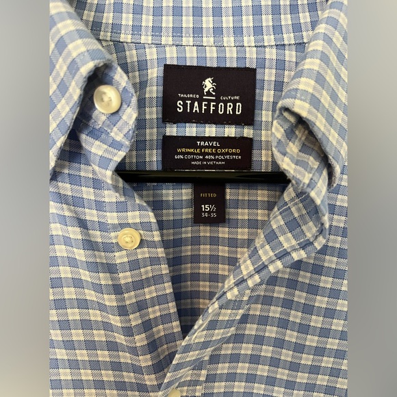 Stafford | Shirts | Mens Fitted Stafford Shirt | Poshmark